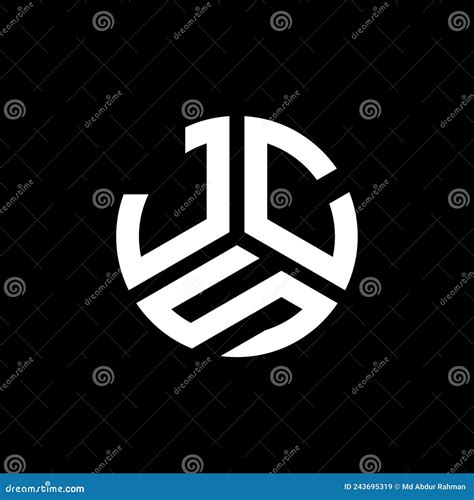 Jcs Letter Logo Design On Black Background Jcs Creative Initials Letter Logo Concept Stock