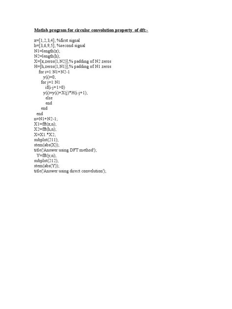 matlab program for circular convolution property of dft pdf operator theory systems theory