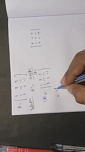 Can We Consider That In Determinant A Inverse Is Equal To Adj A Filo