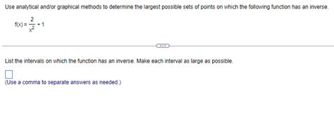 Solved Use Analytical And Or Graphical Methods To Determine Chegg