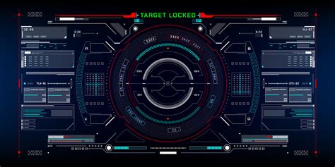 Hud 미래 기술 인터페이스 화면 Ui 시스템 패널 벡터 벽지 추상적인 조종석 레이더 게임 App Ui 삽화를 위한 가상 사이버 관제 전시 개념 그래픽 사용자 인터페이스에
