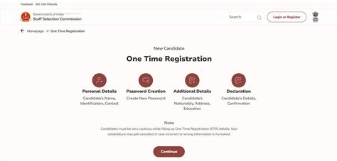 SSC One Time Registration OTR Online Form At Ssc Gov In
