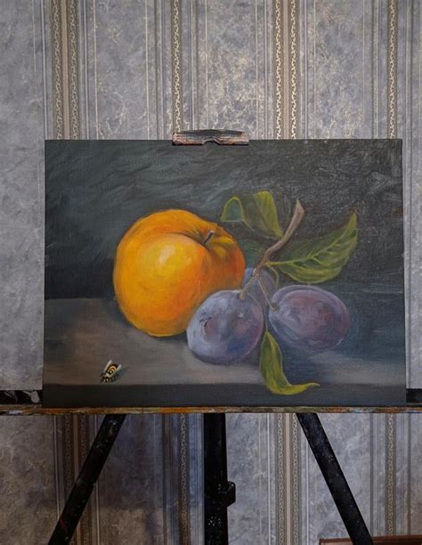 Картина маслом летний натюрморт — цена 600 грн в каталоге Картины Купить товары для дома и