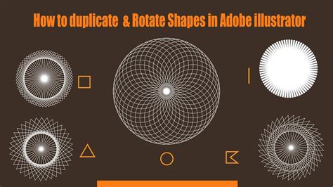 how to duplicate and rotate shapes in adobe illustrator youtube