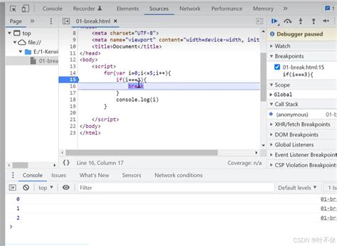 Javascript 循环控制语句 Break和continuejs Map Continue Csdn博客