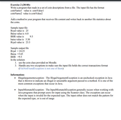solved exercise 2 30 40 write a program that reads in a