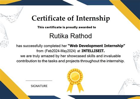 rutika rathod on linkedin internshipcompletion fullstackdevelopment