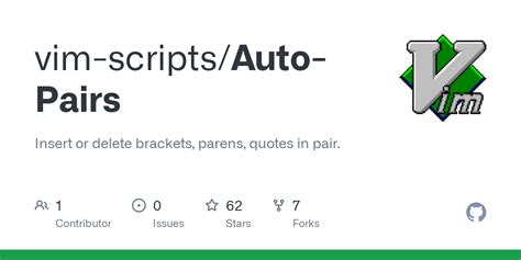 Github Vim Scriptsauto Pairs Insert Or Delete Brackets Parens Quotes In Pair