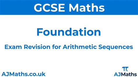 Exam Revision For Arithmetic Sequences Gcse Maths Youtube
