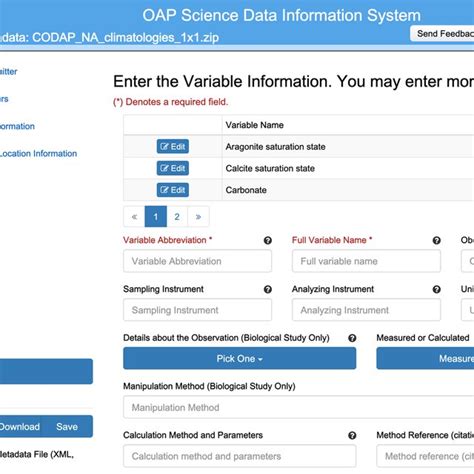 A Screenshot Showing The Metadata Interface Of The Scientific Data Download Scientific Diagram