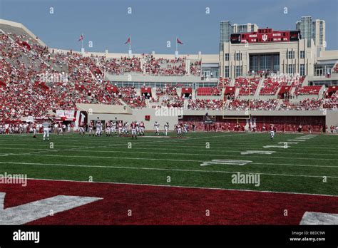 The New Indiana University Memorial Stadium During A Football Game