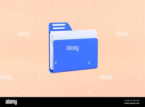 D Folder Icon Open Folder Icon Folder With Documents Stock Photo Alamy