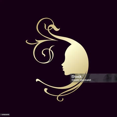 뷰티 살롱과 미용실 스튜디오 로고 길고 물결 모양의 머리카락과 편지 D를 가진 여성 알파벳 D에 대한 스톡 벡터 아트 및 기타 이미지 알파벳 D 우아 호화로움