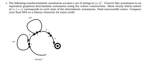 solved 1 the following nondeterministic automaton accepts a