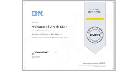 Muhammad Areeb Khan En Linkedin Completion Certificate For Deep Neural Networks With Pytorch