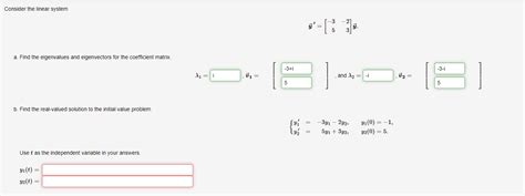 Solved Consider The Linear System A Find The Eigenvalu