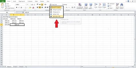 how to merge and unmerge cells in excel