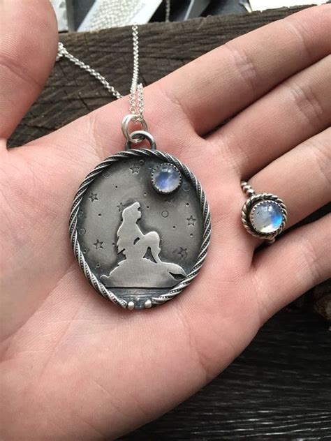 The Little Mermaid Silver Necklace Ariel Silver Necklace Silver