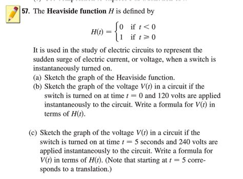 The Heaviside Function Defined In Exercise 57 Can