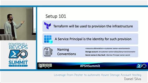 leverage from pester to automate azure storage account testing by