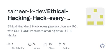 GitHub Sameer K Dev Ethical Hacking Hack Every Password On Any PC With USB USB Password