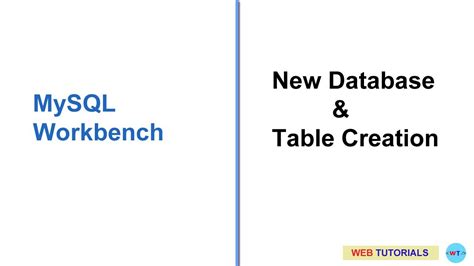 MySQL Workbench Database and Table creation and adding data. - YouTube