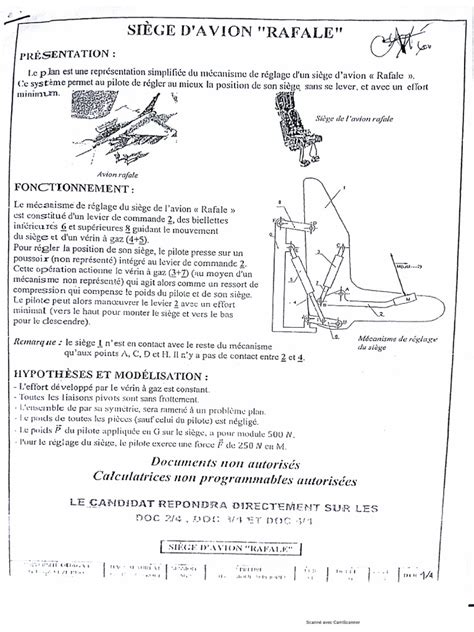 Sujet De Mécanique Appliquée Pdf
