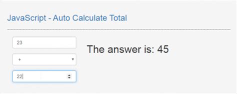 Javascript Auto Calculate Total Free Source Code And Tutorials