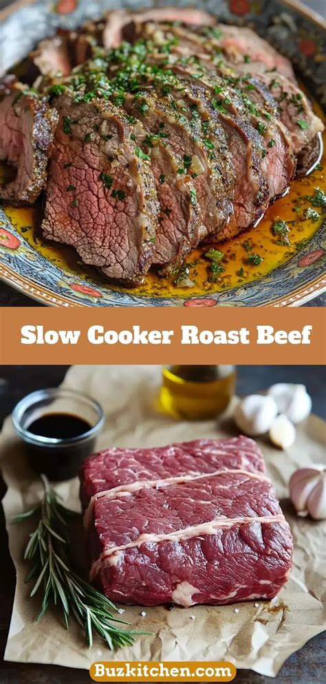 Slow Cooker Roast Beef Recipe Sliced Roast Beef Crock Pot Recipes