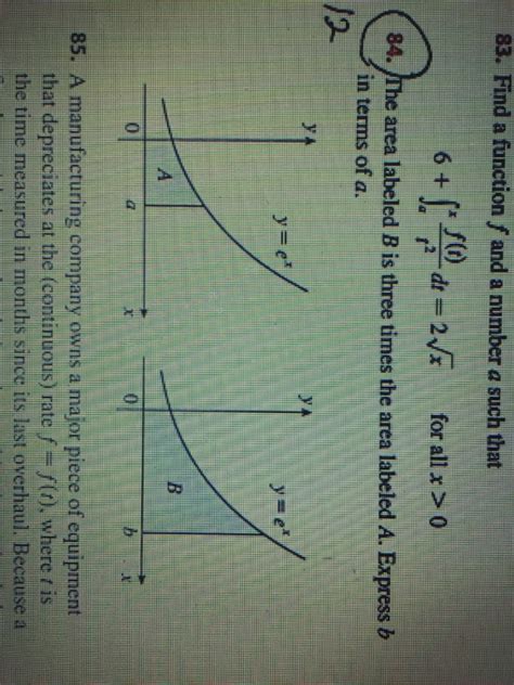 solved find a function f and a number a such that 6
