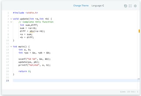 Pointers In C Hackerrank Solution Codingbroz