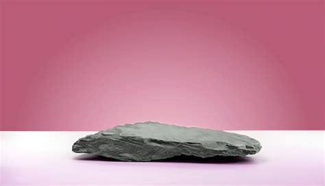 멋진 록 스톤 포디움 모크업 추상적인 프레젠테이션으로 제품을 보여주십시오 빈 디스플레이 프리미엄 Ai 생성 이미지