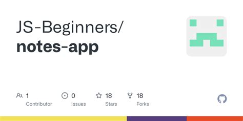 GitHub JS Beginners Notes App