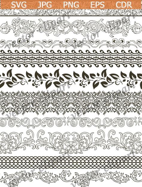 Borders SVG Borders Clipart Borders Shirt Svg Borders Etsy