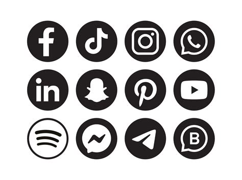 Set Of Social Media Icons Editable File 32415622 Png