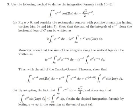 solved 3 use the following method to derive the integration