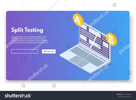 Ab Comparison Split Testing Isometric Concept Stock Vector Royalty