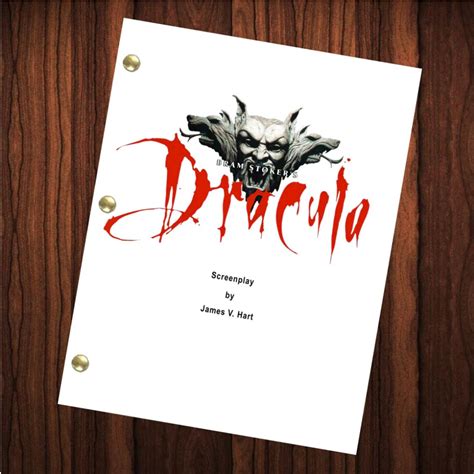 Bram Stokers Dracula Movie Script Reprint Full Screenplay Full Script Etsy