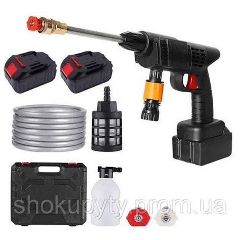 Аккумуляторная Мойка с 2 мя АКБ Портативная Ручная Высокого Давления Универсальная ТОП Id