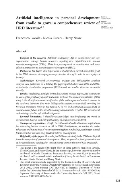 Pdf Artificial Intelligence In Personal Development From Cradle To