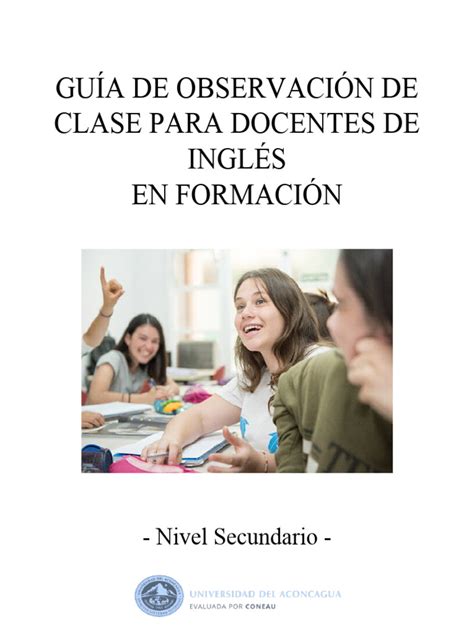 Guía De Observación De Clase Para Docentes De Inglés Nivel Secundario