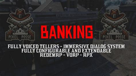 [paid] Pixelposse Banking [redem Vorp Rpx] Redm Releases Cfx Re Community