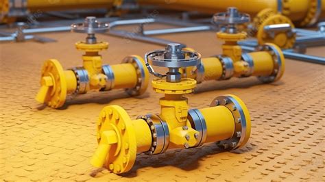 3d Rendered Industrial Scene Featuring Oil And Gas Pipeline Blue Crane