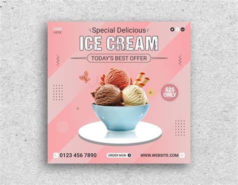 Ice Cream Social Media Design On Behance