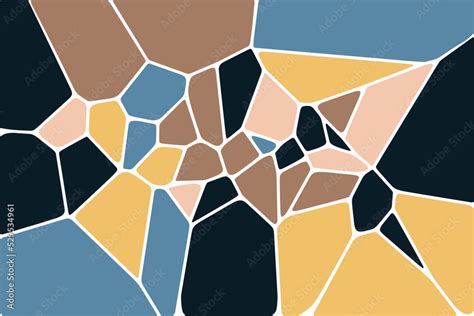 Voronoi Colorful Diagram Geometrical Tile Texture Background Stone Texture Print Fabric