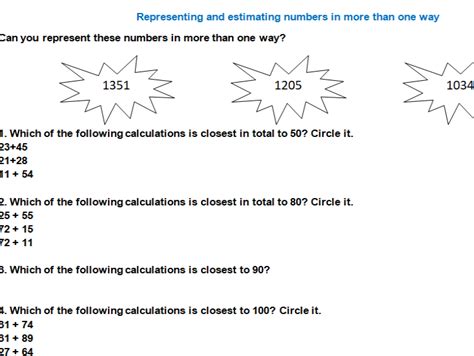 Identifying Representing And Estimating Numbers Year 3 White Rose Hub Linked Teaching