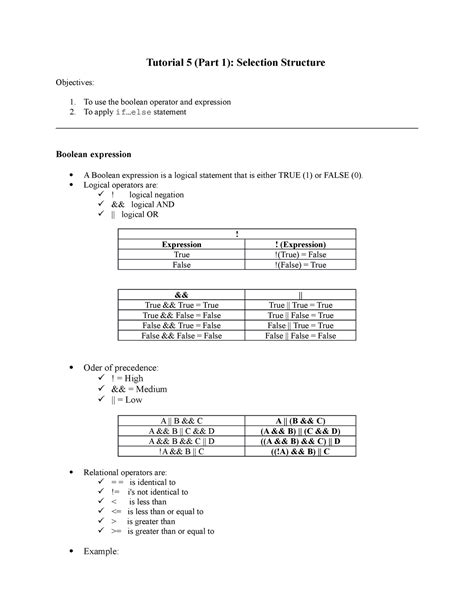 csc126 tutorial 5 part1 selection 3tasks tutorial 5 part 1