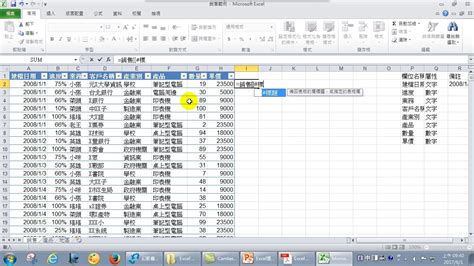 07 如何在表格應用中新增欄位名稱 沒有儲存格的應用 Excel 2010 進階 Youtube