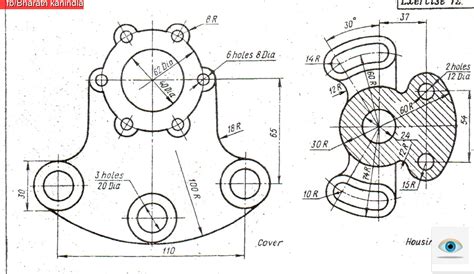 20 2d Practice Diagrams Free Downlaod ~ Bharath Kanindla Autocad