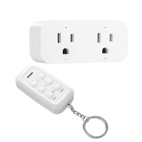 Dewenwils Indoor Remote Control Outlet Switch Set 2 Independent Control White Hrs101w The